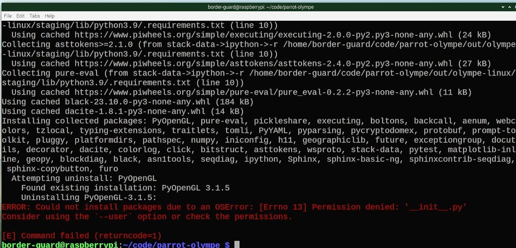 Building Olympe from source on RaspberryPI 4B - ANAFI USA / Thermal / 4K - Parrot Developers Forum